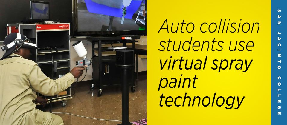 Auto collision students use virtual spray paint technology - Spring ...